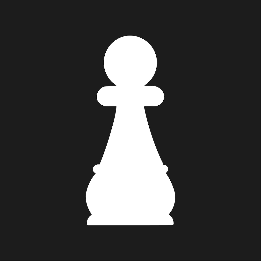 Pawn Chess Piece Outline Vinyl Decal Window Laptop Pawn Sticker - Etsy
