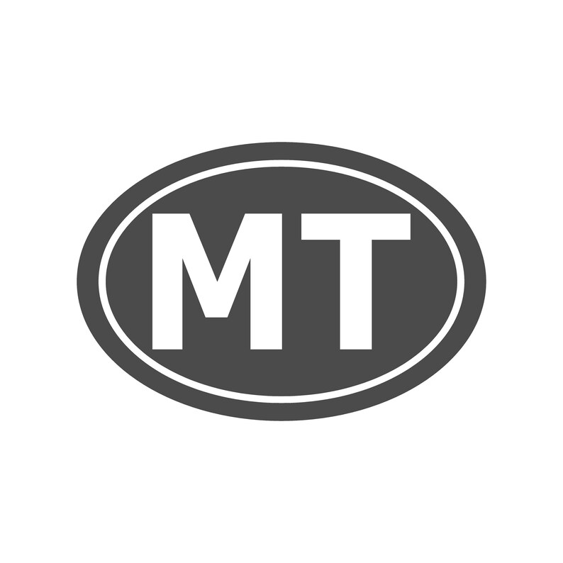 Montana MT Initials Vinyl Decal Window Oval MT Laptop Sticker - Etsy