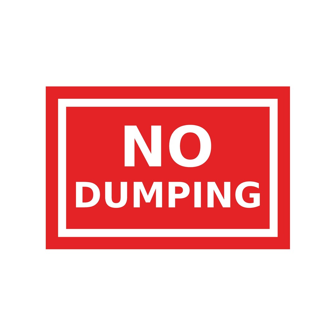 NO Dumping Sign Symbol Vinyl Decal Sticker - Etsy