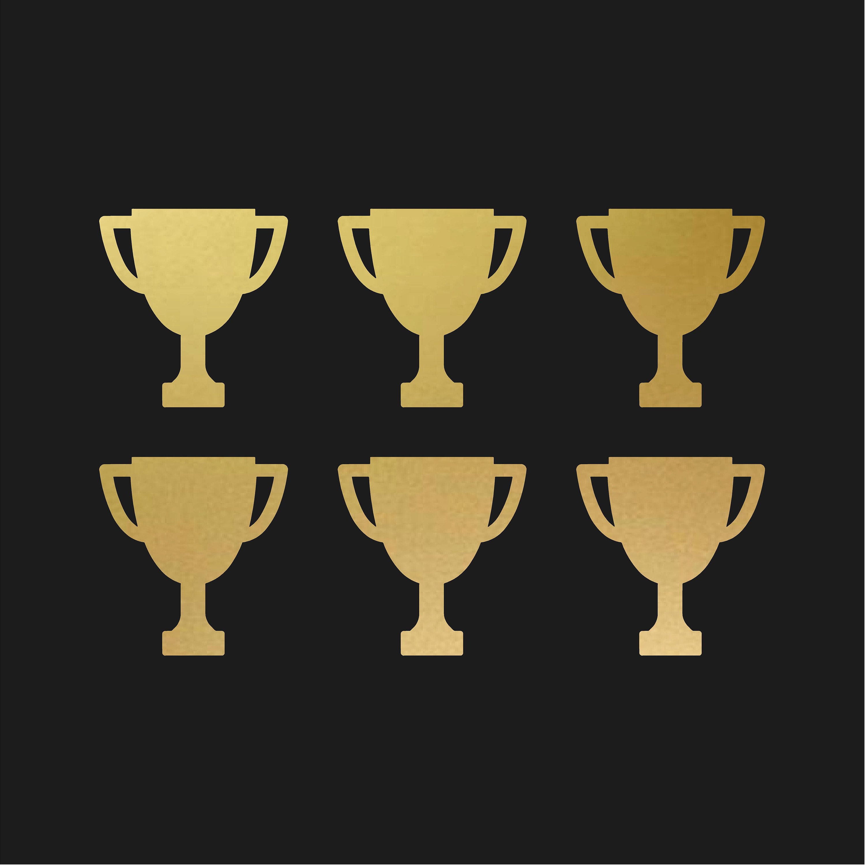Trophy Symbol Vinyl Decal Sticker Set of 6 - Etsy