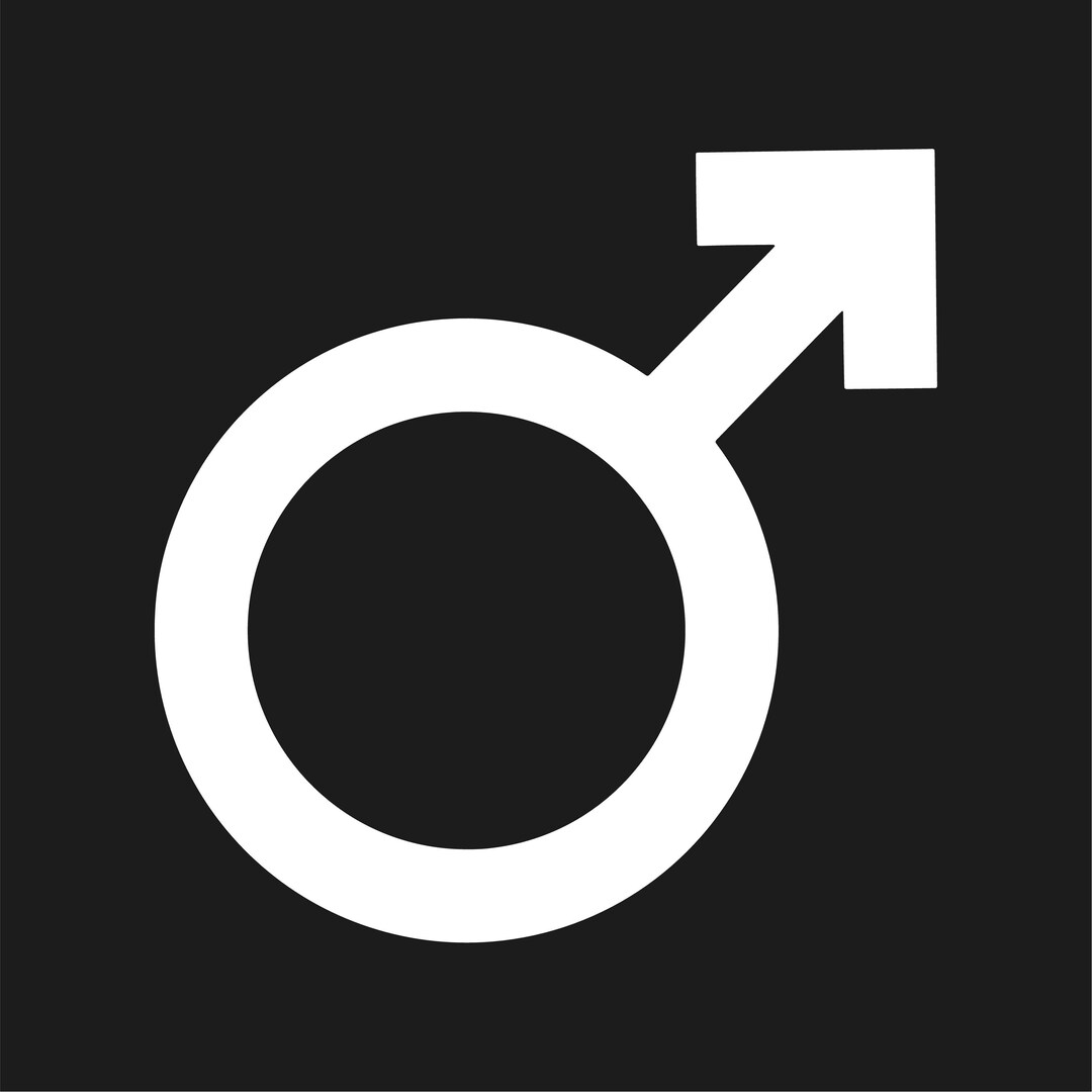 Male Symbol Sticker Vinyl Decal Masculine Gender - Etsy