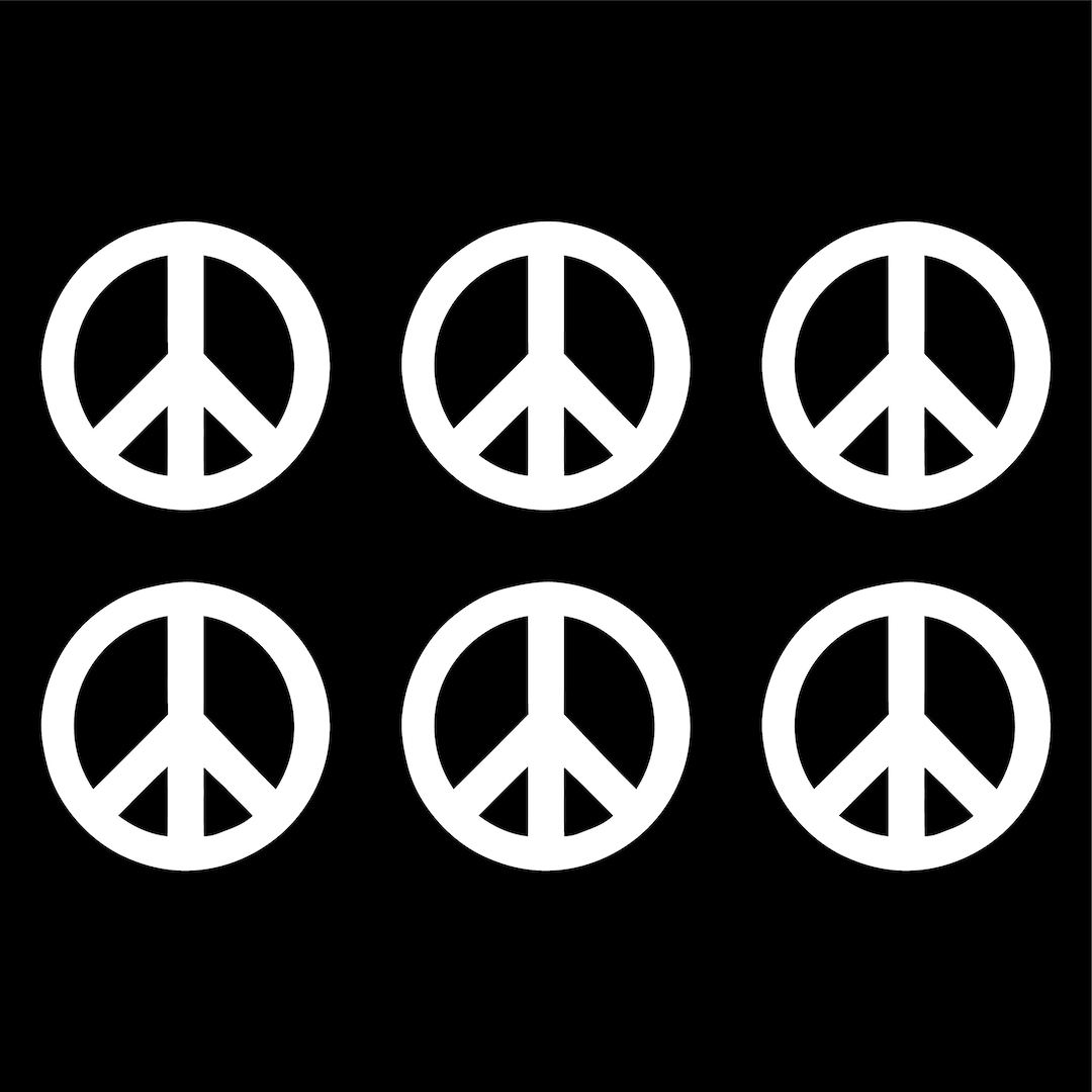 Peace Sign Vinyl Decal Sticker Set of 6 - Etsy