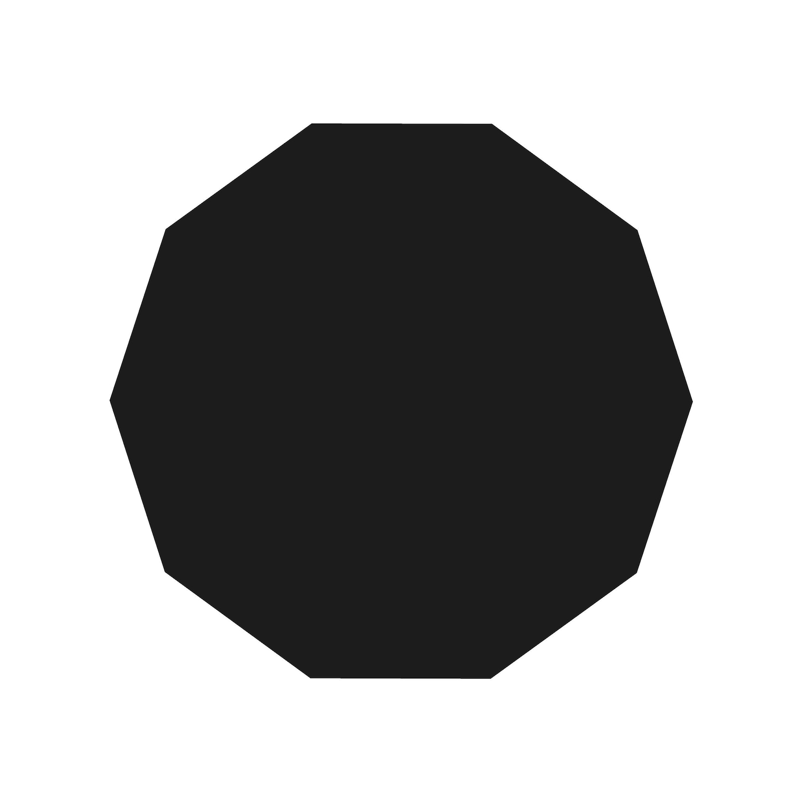 Decagon Shape Vinyl Decal Polygon Shape Symbol Sticker - Etsy