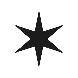 6 Point Star Shape Vinyl Decal Star Symbol Sticker - Etsy