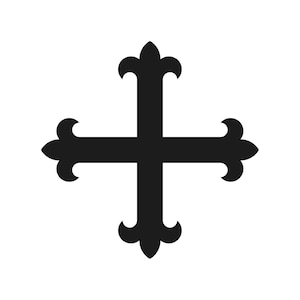 Cross Flory Vinyl Decal Cross Christian Religious Symbol Sticker - Etsy