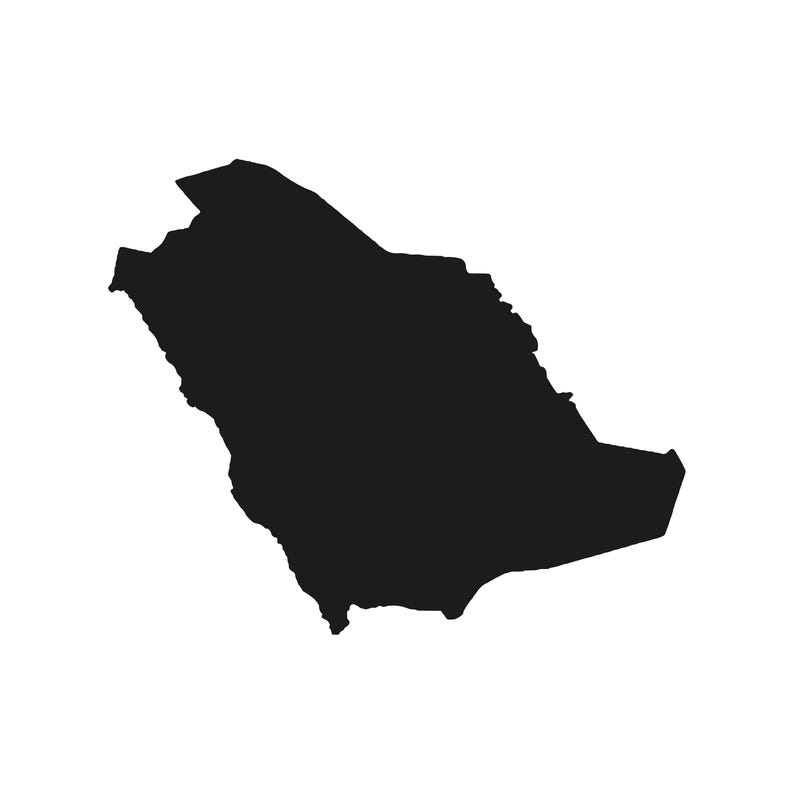 Saudi Arabia Country Outline Vinyl Decal KSA Sticker - Etsy