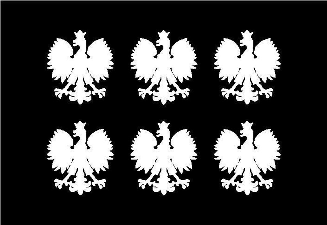Small Polish Eagle Vinyl Decal Set - Etsy