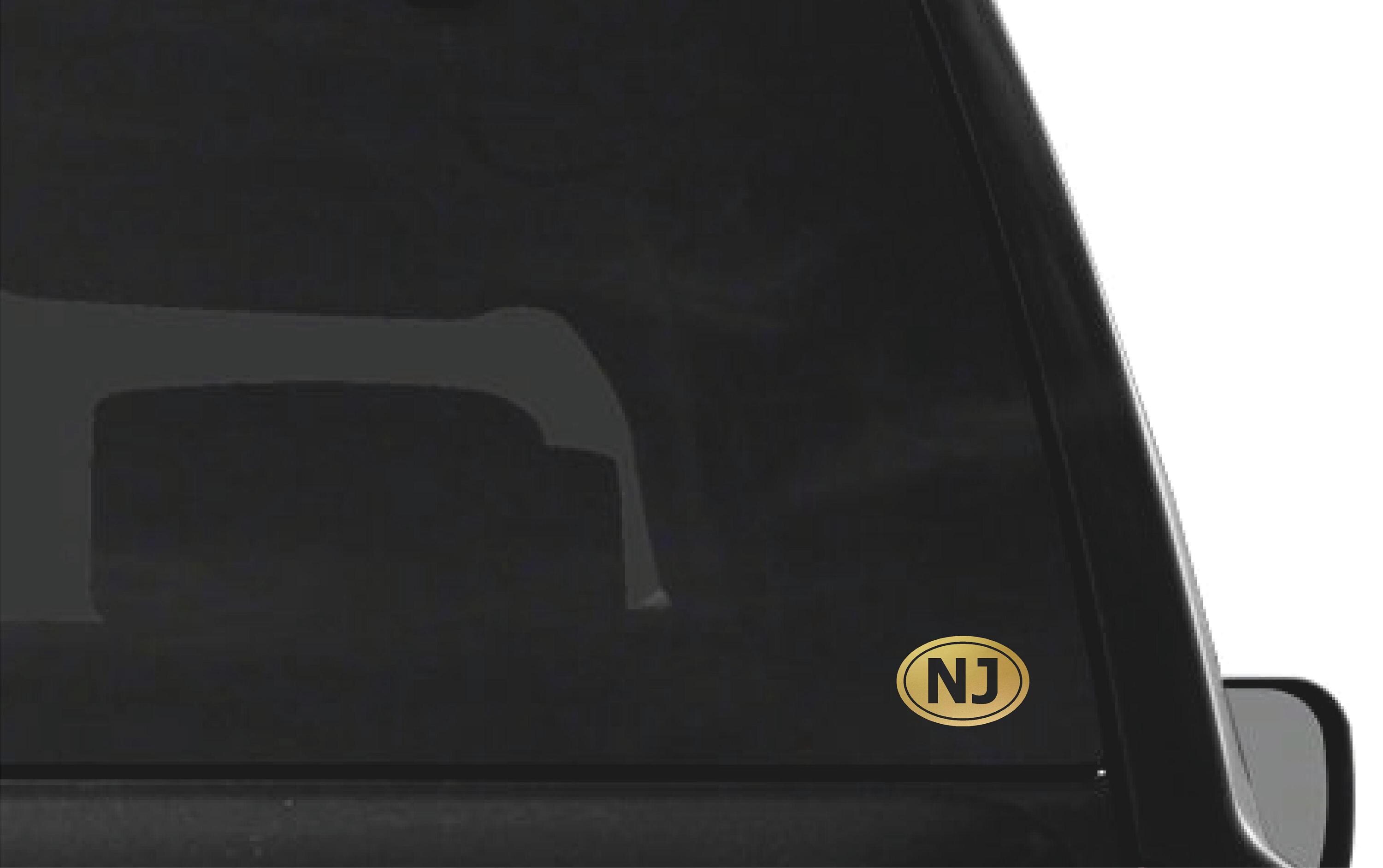 New Jersey NJ Initials Vinyl Decal Window Oval NJ Laptop Sticker - Etsy