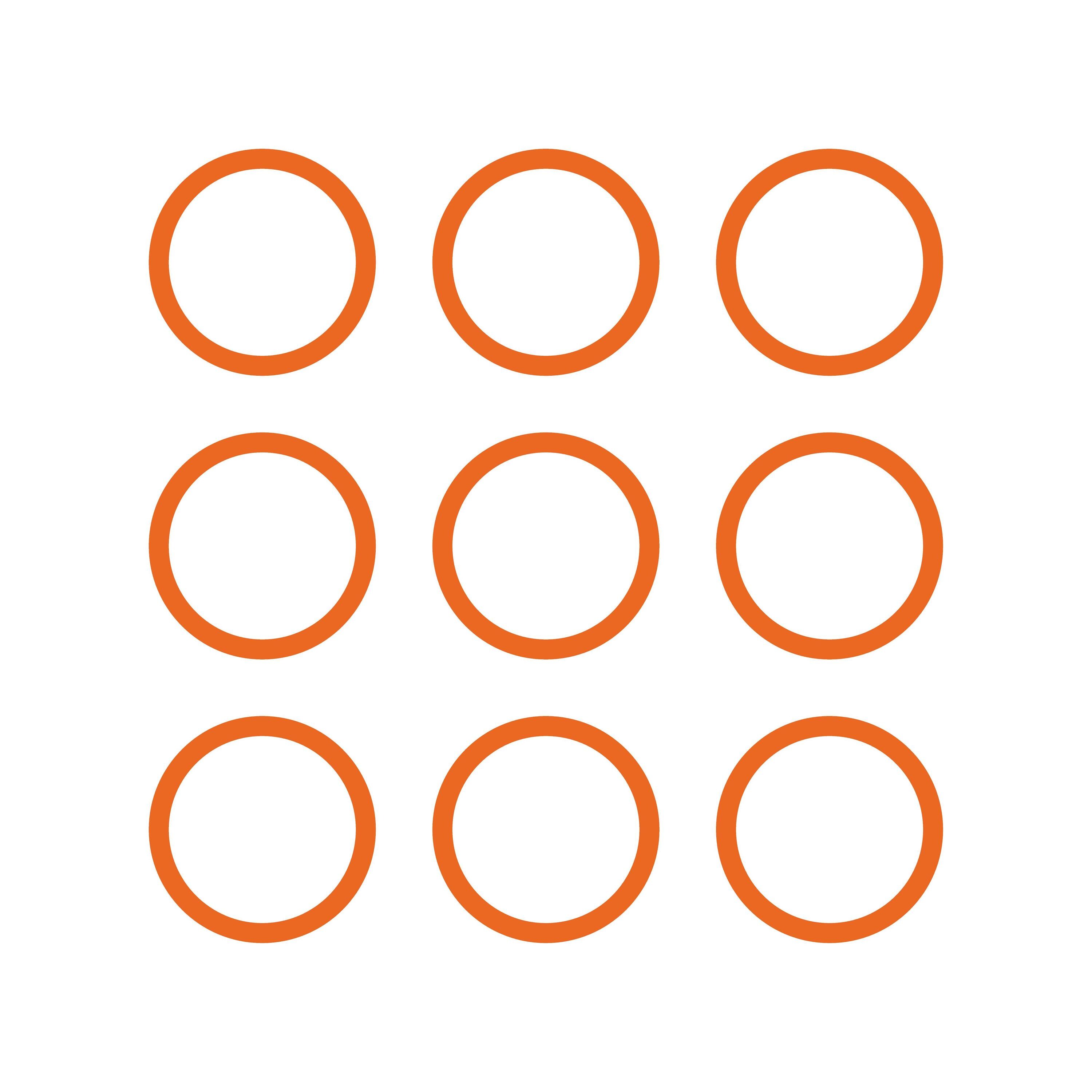 Set of 9 Dot Outline Spot Circle Vinyl Decal Circle Outline Ring Round ...