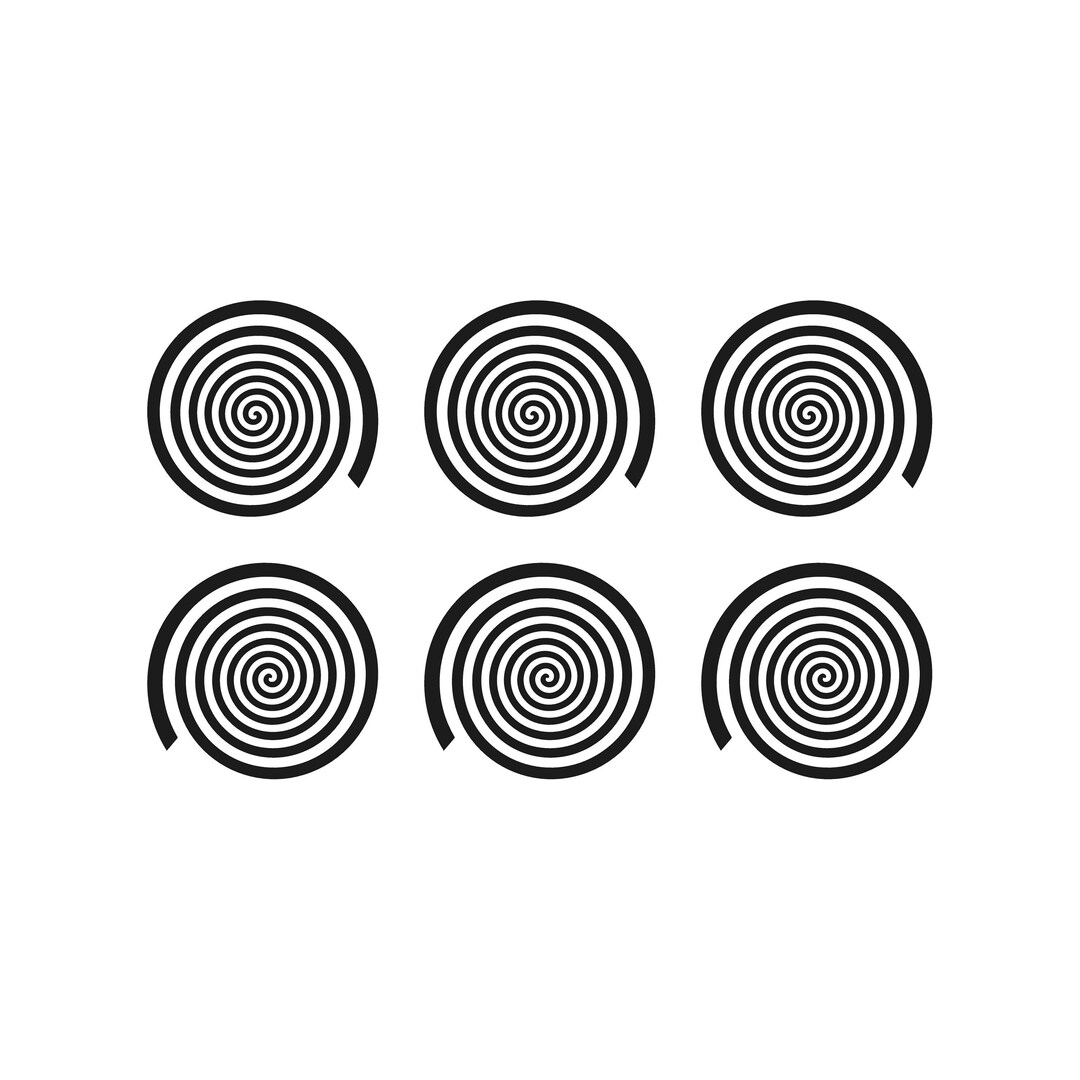 Set of Small Hypnosis Spirals Vinyl Decal Trance Spiral Vortex Illusion ...