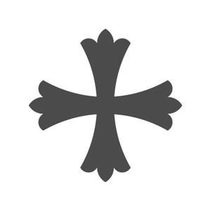 Cross Patonce Vinyl Decal Cross Christian Religious Symbol Sticker - Etsy