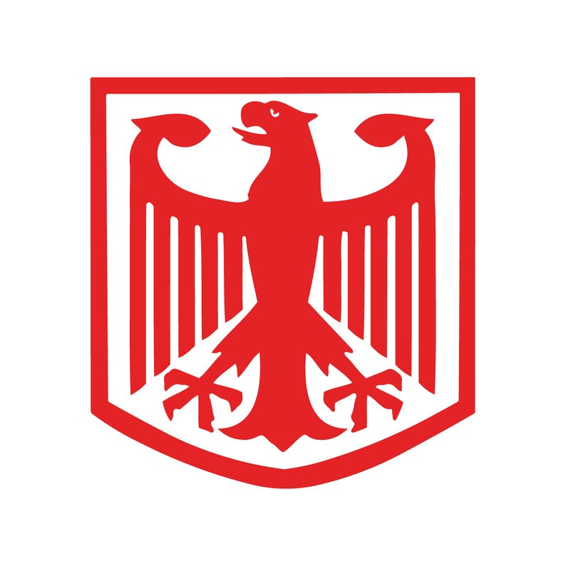 German Eagle Crest Vinyl Decal Car Laptop GERMANY Coat of Arms Symbol ...