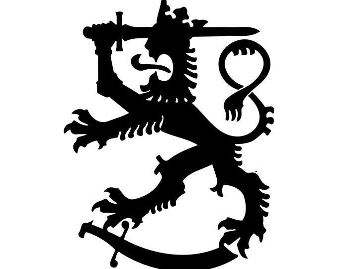 Coat of Arms Finland Lion Vinyl Decal Car Laptop Finnish Lion Sticker ...