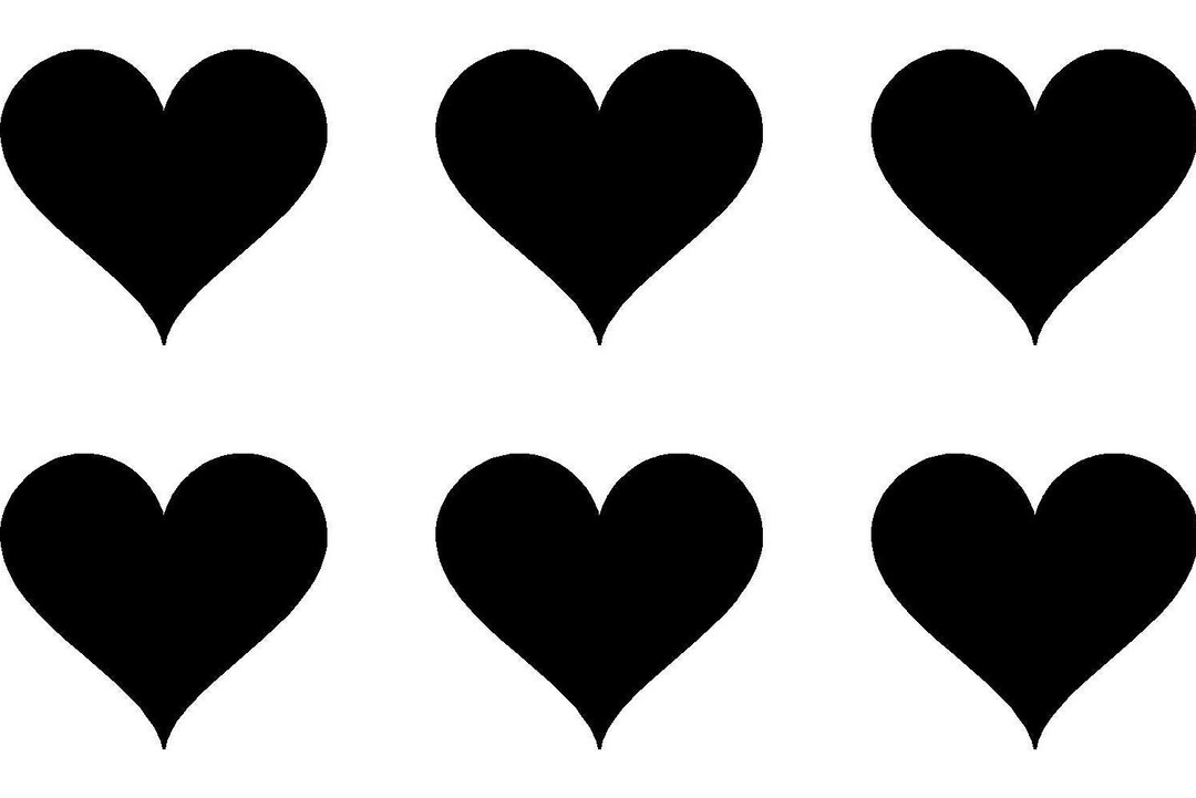Small Heart Symbol Vinyl Decals - Etsy