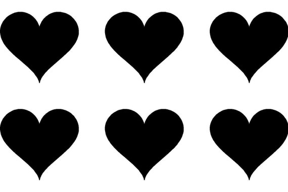 Small Heart Symbol Vinyl Decals | Etsy