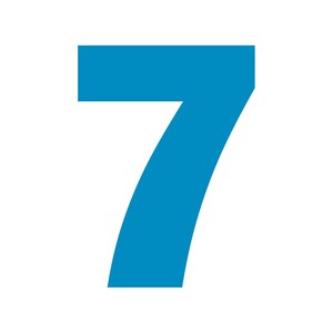 Lucky Number 7 Vinyl Decal Laptop Car Number Seven Window Sticker - Etsy