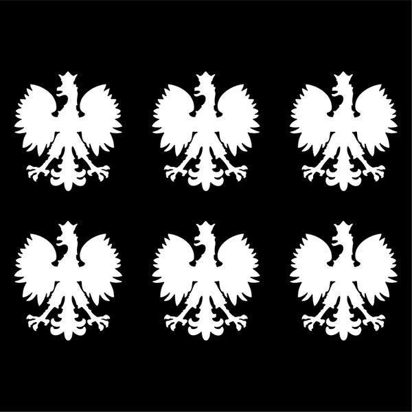Red and White Polish Eagle Decal - Etsy