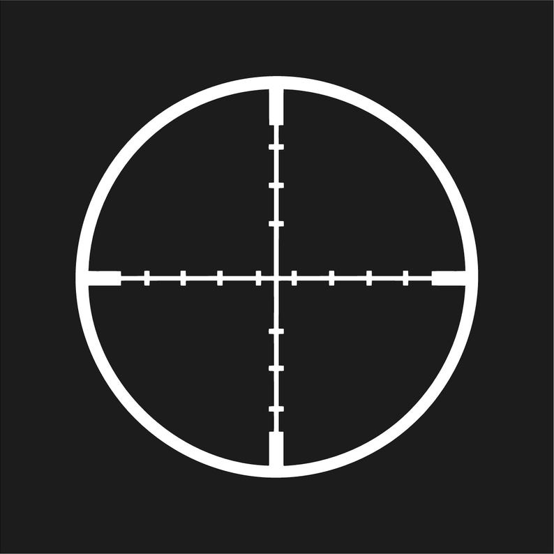 Crosshair Vinyl Sticker Decal Crosshairs Military Sniper Hunt - Etsy
