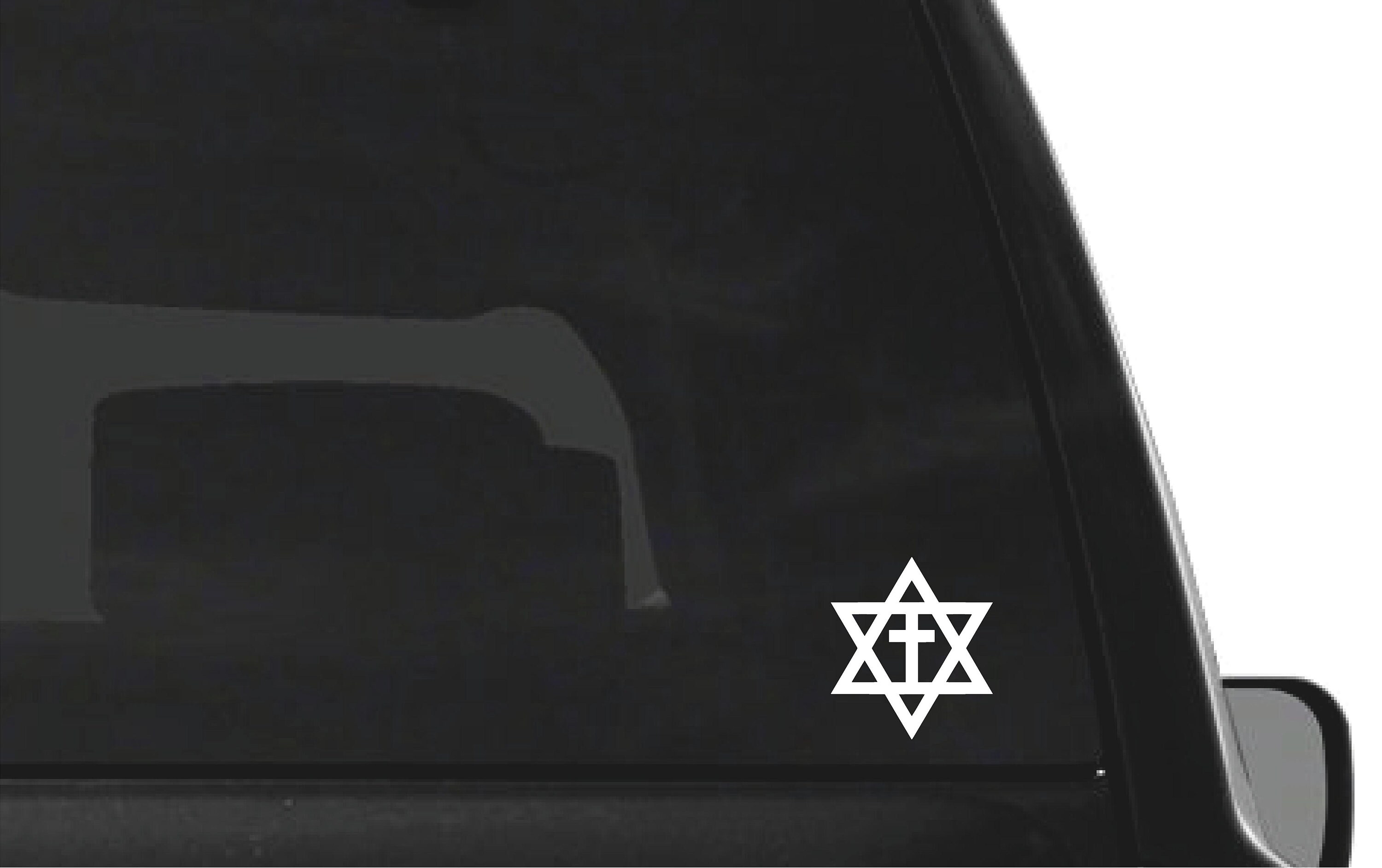 Messianic Cross Decal Magen Judaism Phone Window Vinyl Decal Sticker - Etsy