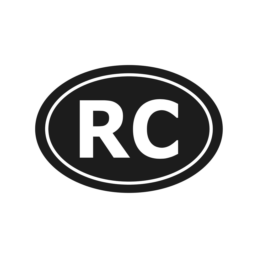 RC Taiwan Country Initials Vinyl Decal Window Oval RC Sticker - Etsy