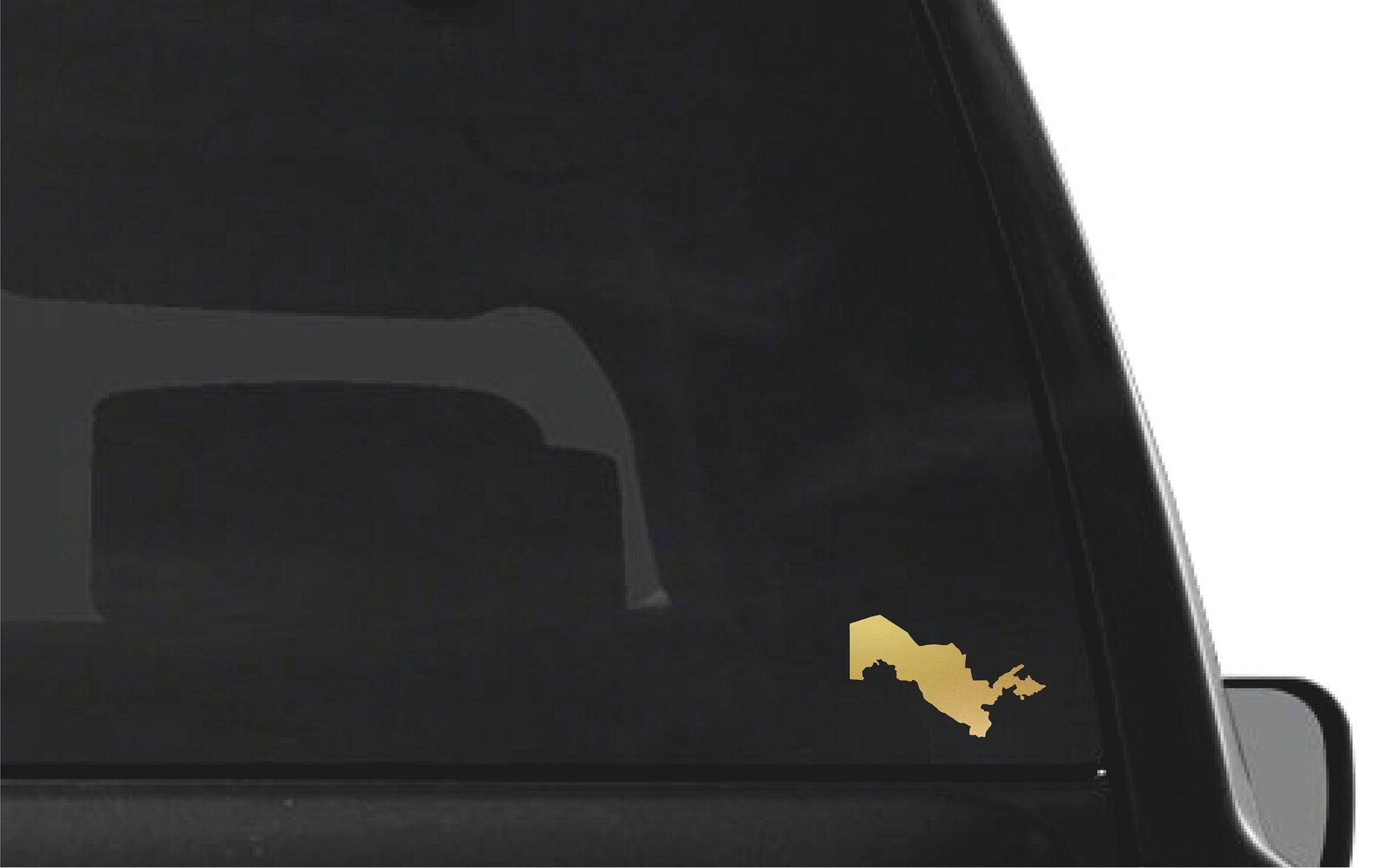 Uzbekistan Country Outline Vinyl Decal Car UZB Country Outline Sticker ...