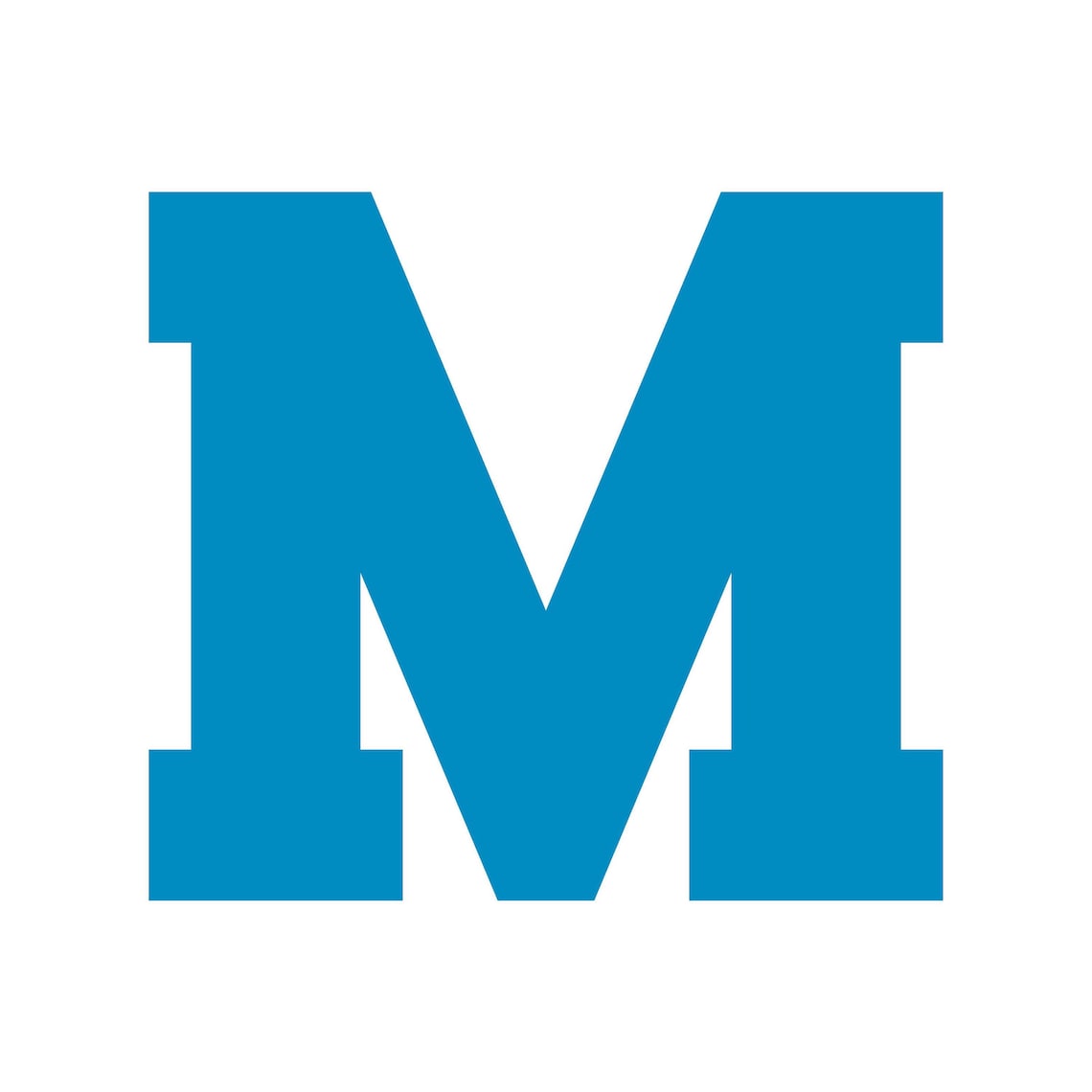 Letter M Varsity Font Vinyl Decal Bold Sports Team Font Sticker - Etsy