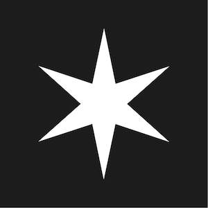 6 Point Star Shape Vinyl Decal Star Symbol Sticker - Etsy