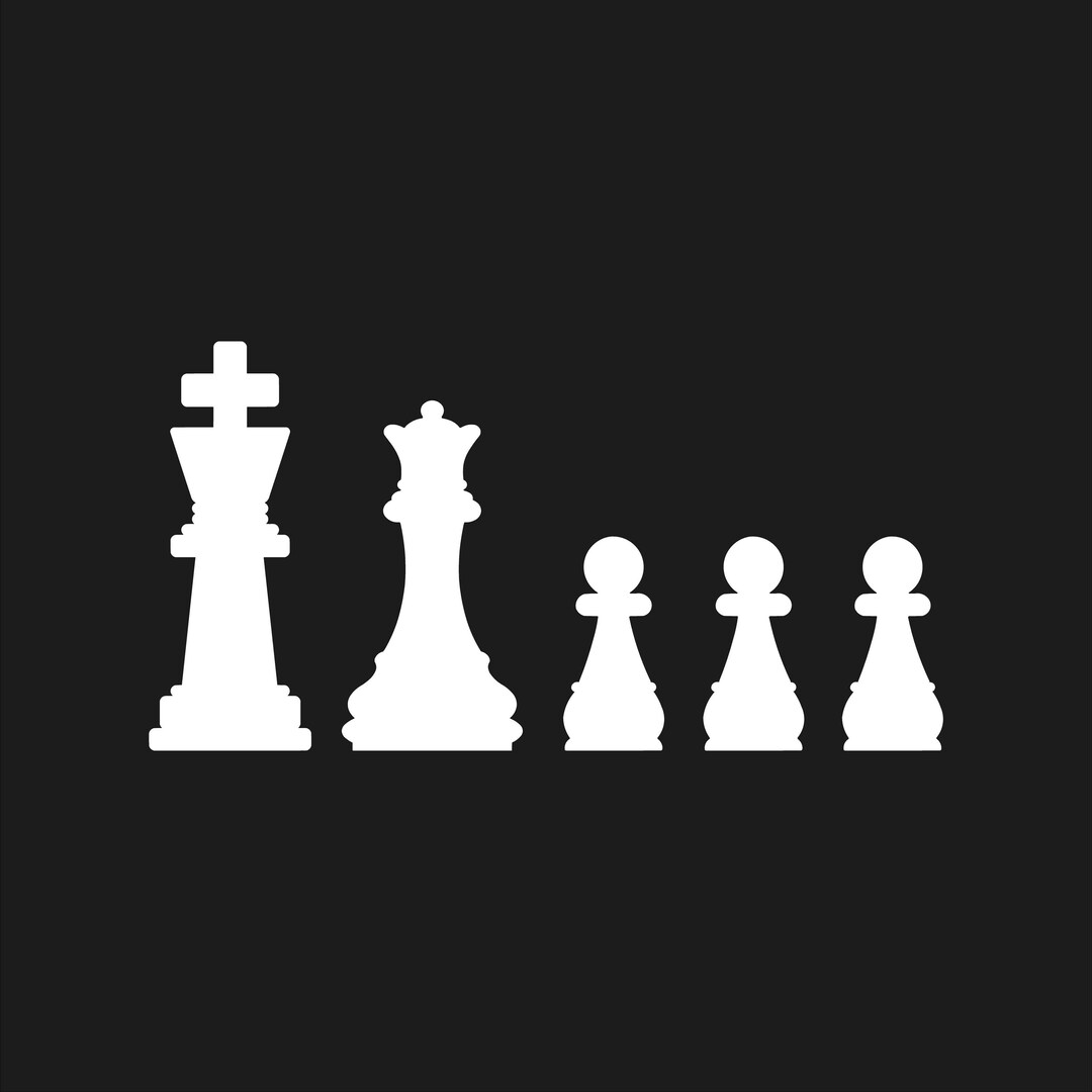 Chess Family of 5 Vinyl Decal Car Window Laptop Chess Sticker - Etsy