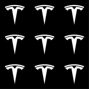 Small Tesla Logo Vinyl Decals Phone Dashboard Mirror Laptop Stickers ...