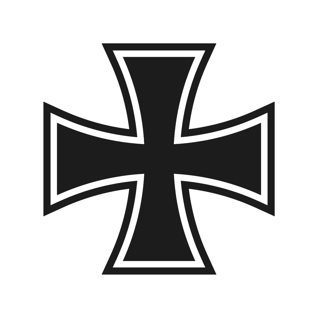 German Cross Iron Cross Vinyl Decal Cross Symbol Sticker - Etsy