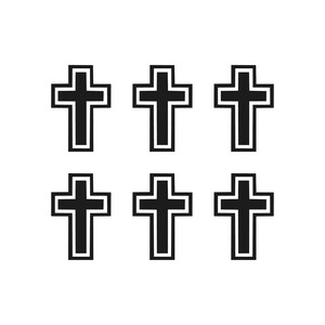 Christian Cross Vinyl Decal Sticker Set of 6 - Etsy