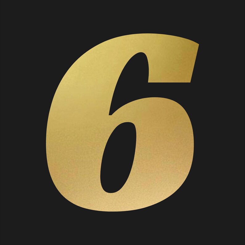 Racing Number 6 Font Vinyl Decal Six Race Sports Font Sticker - Etsy