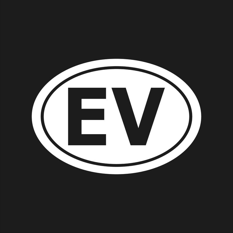 EV Electric Oval Vinyl Decal Window EV Laptop Sticker - Etsy Australia