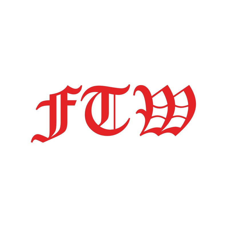 FTW Old English Font Biker Symbol Vinyl Sticker Decal - Etsy