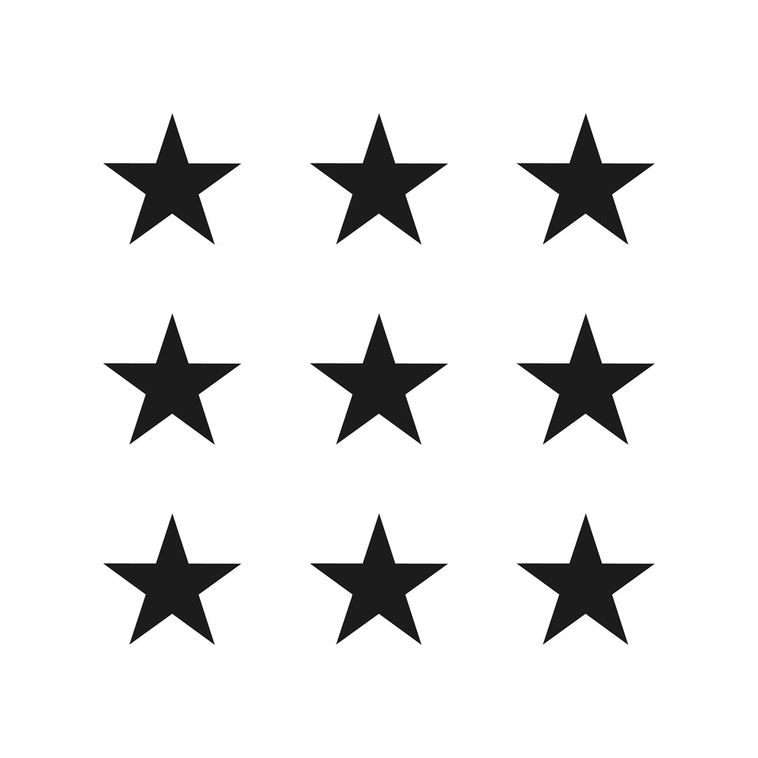 Small Star Symbol Vinyl Decals Set of 9 Stars Stickers Sheet - Etsy
