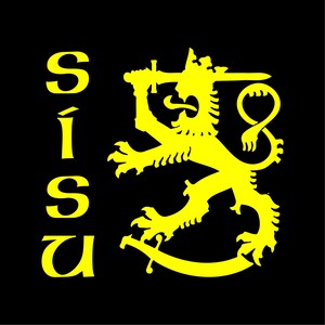 SISU Finnish Lion Vinyl Decal Finland Sticker - Etsy