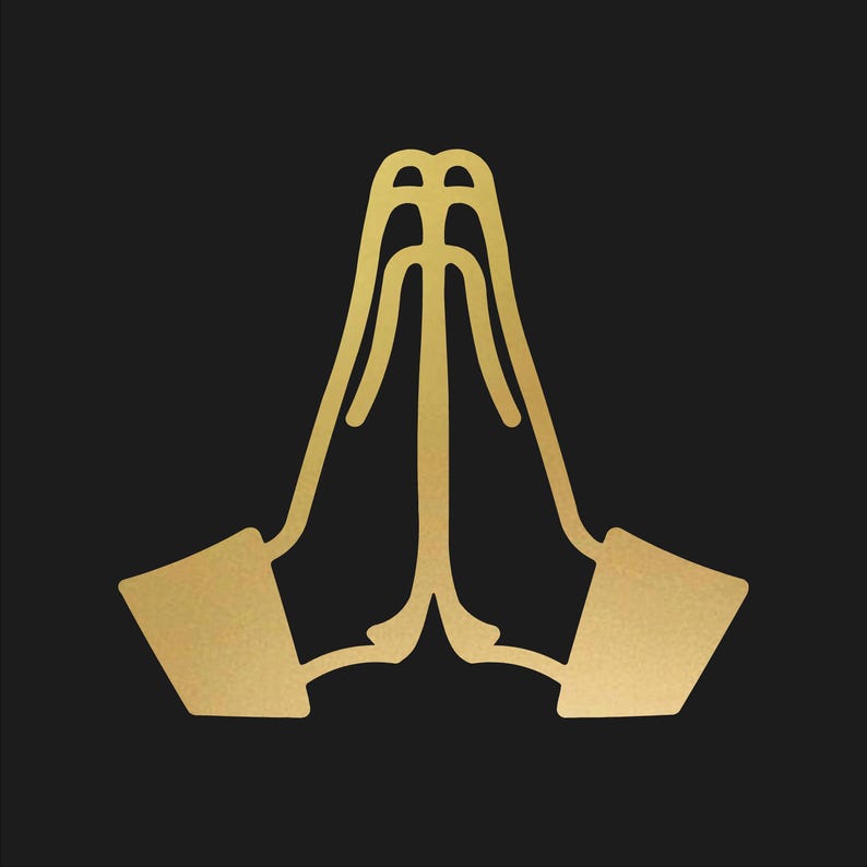 Prayer Hands Symbol Vinyl Decal Praying Sticker - Etsy