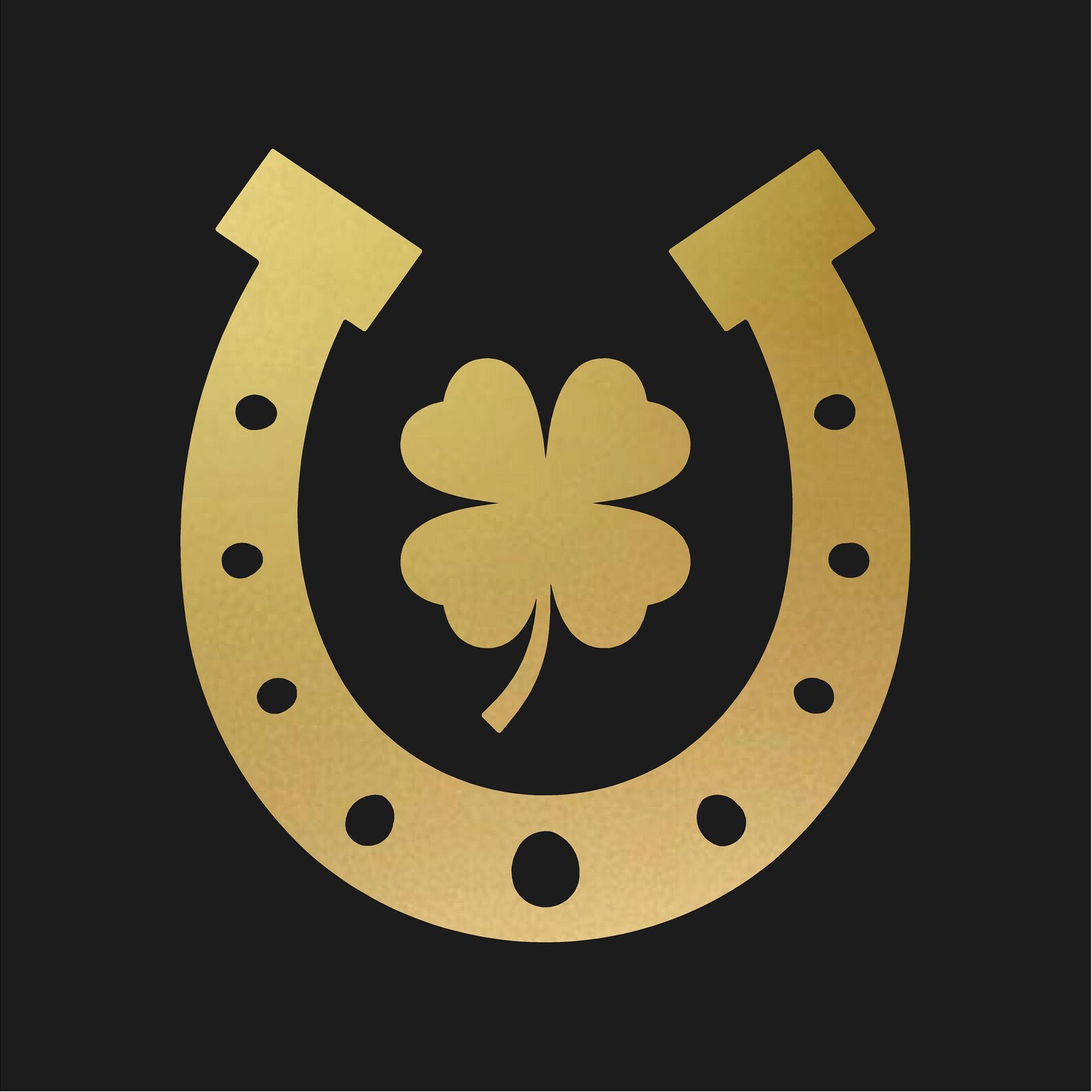 Horseshoe 4 Leaf Clover Vinyl Decal Helmet Laptop Luck Race Horse Shoe ...