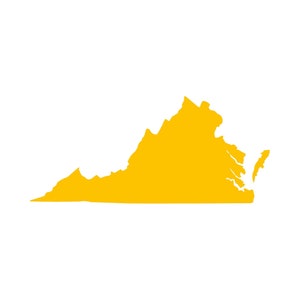 Virginia State Outline Vinyl Decal Sticker - Etsy