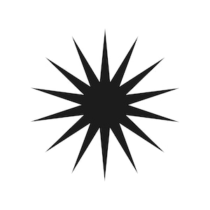 14 Point Star Shape Vinyl Decal Star Symbol Sticker - Etsy