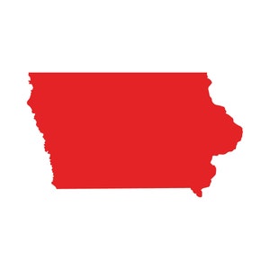 Iowa State Outline Vinyl Decal Sticker - Etsy