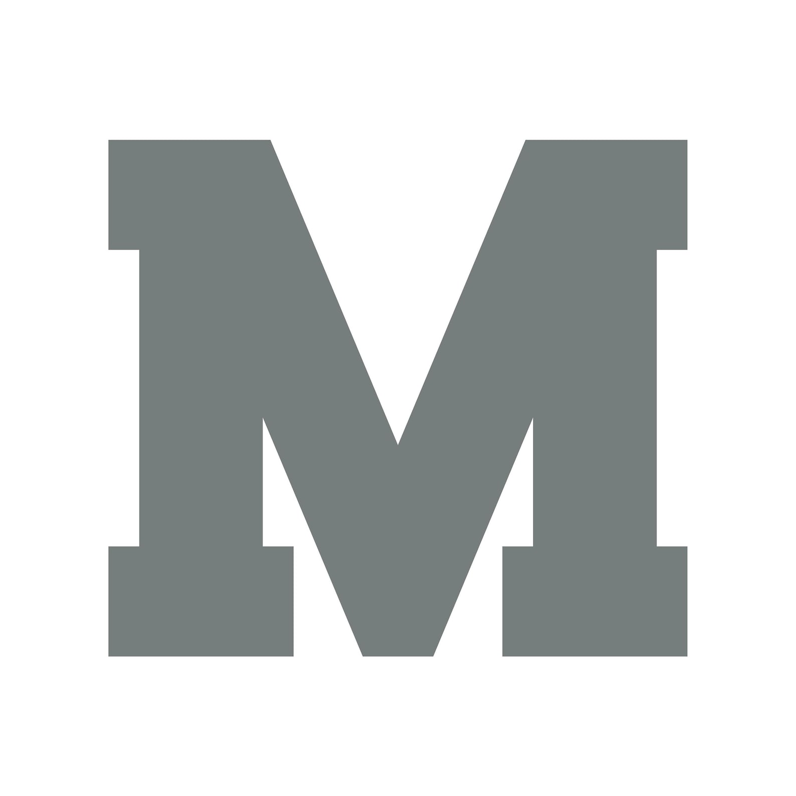Letter M Varsity Font Vinyl Decal Bold Sports Team Font Sticker - Etsy