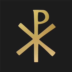 Chi Rho Christogram Vinyl Decal Jesus Christ Chrismon Sigla Window ...
