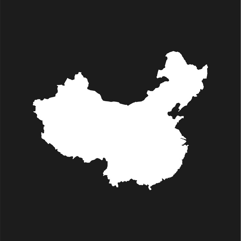 China Country Outline Vinyl Decal Car Window Laptop CN Sticker - Etsy