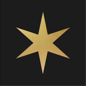 6 Point Star Shape Vinyl Decal Star Symbol Sticker - Etsy