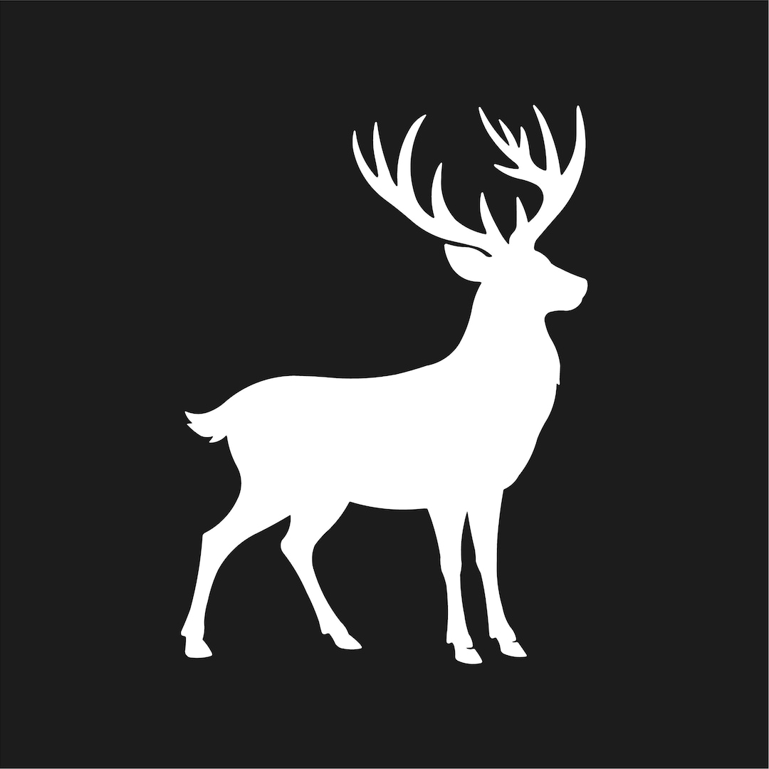 Deer Buck Outline Vinyl Decal Car Window Laptop Elk Sticker - Etsy