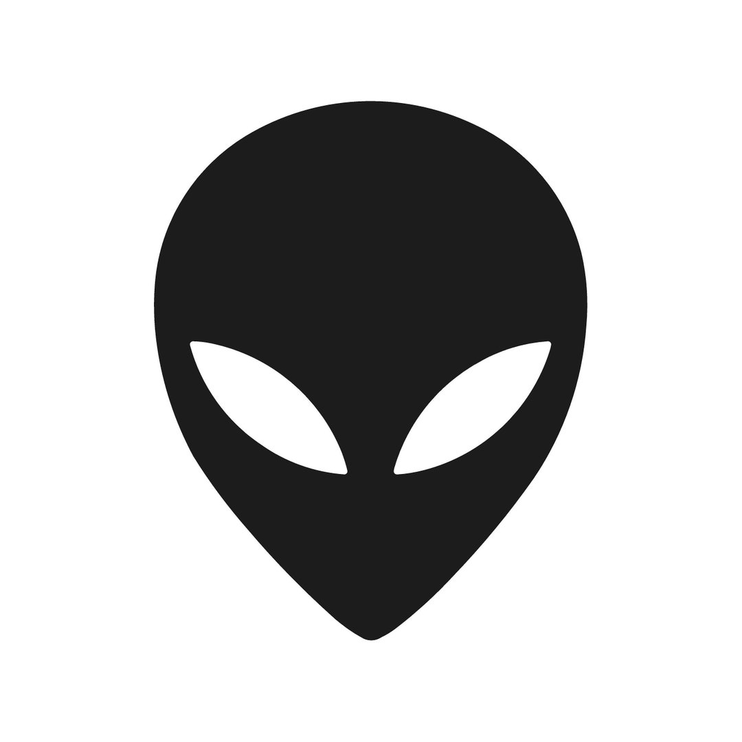 Alien Head Outline Vinyl Decal Sticker - Etsy