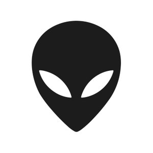 Alien Head Outline Vinyl Decal Sticker - Etsy