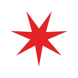 7 Point Star Shape Vinyl Decal Star Symbol Sticker - Etsy