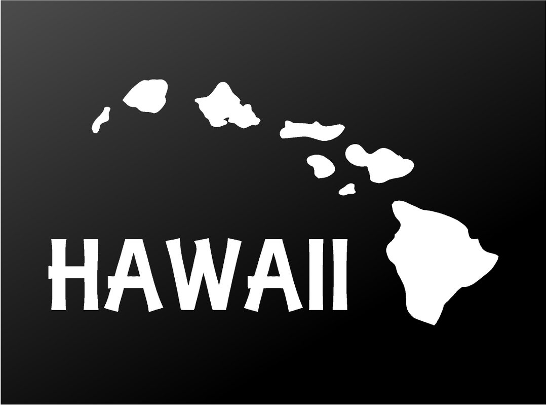 Hawaiian Islands Vinyl Decal Sticker - Etsy